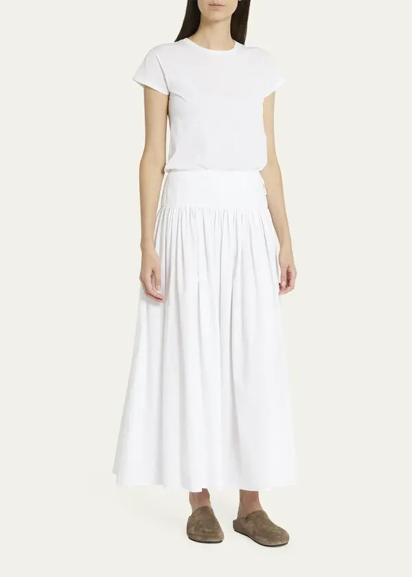 The Row Leddie Self-Tie Maxi Skirt - Off White | Editorialist